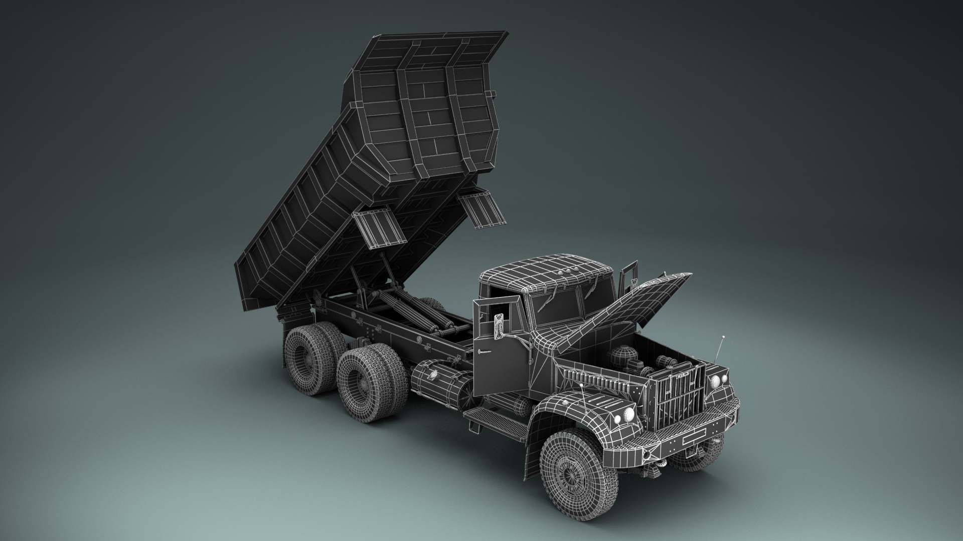 3ds Max Soviet Truck Kraz 256b