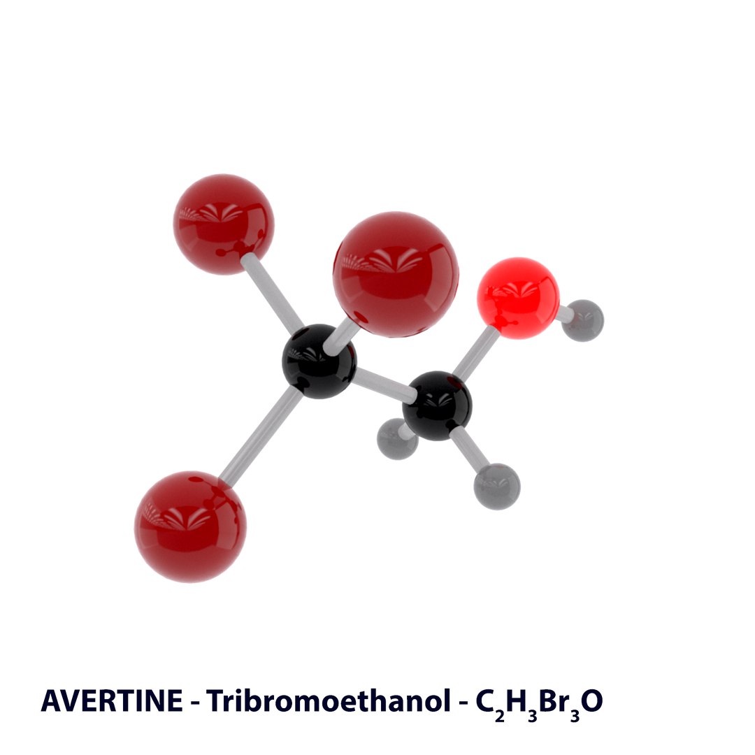 Free 3D Drug AVERTIN Molecule - TurboSquid 1891659