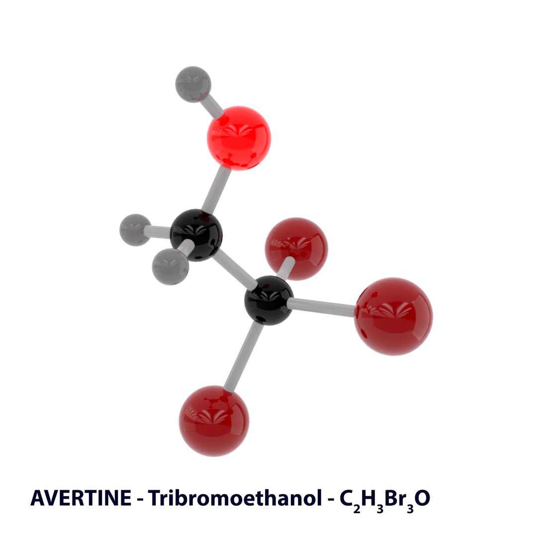 Free 3D Drug AVERTIN Molecule - TurboSquid 1891659