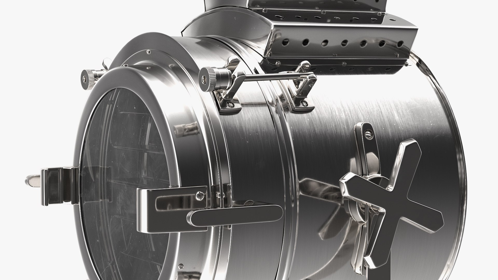 Retro Searchlight Lamp Wooden Tripod Rigged For Modo 3D Model ...