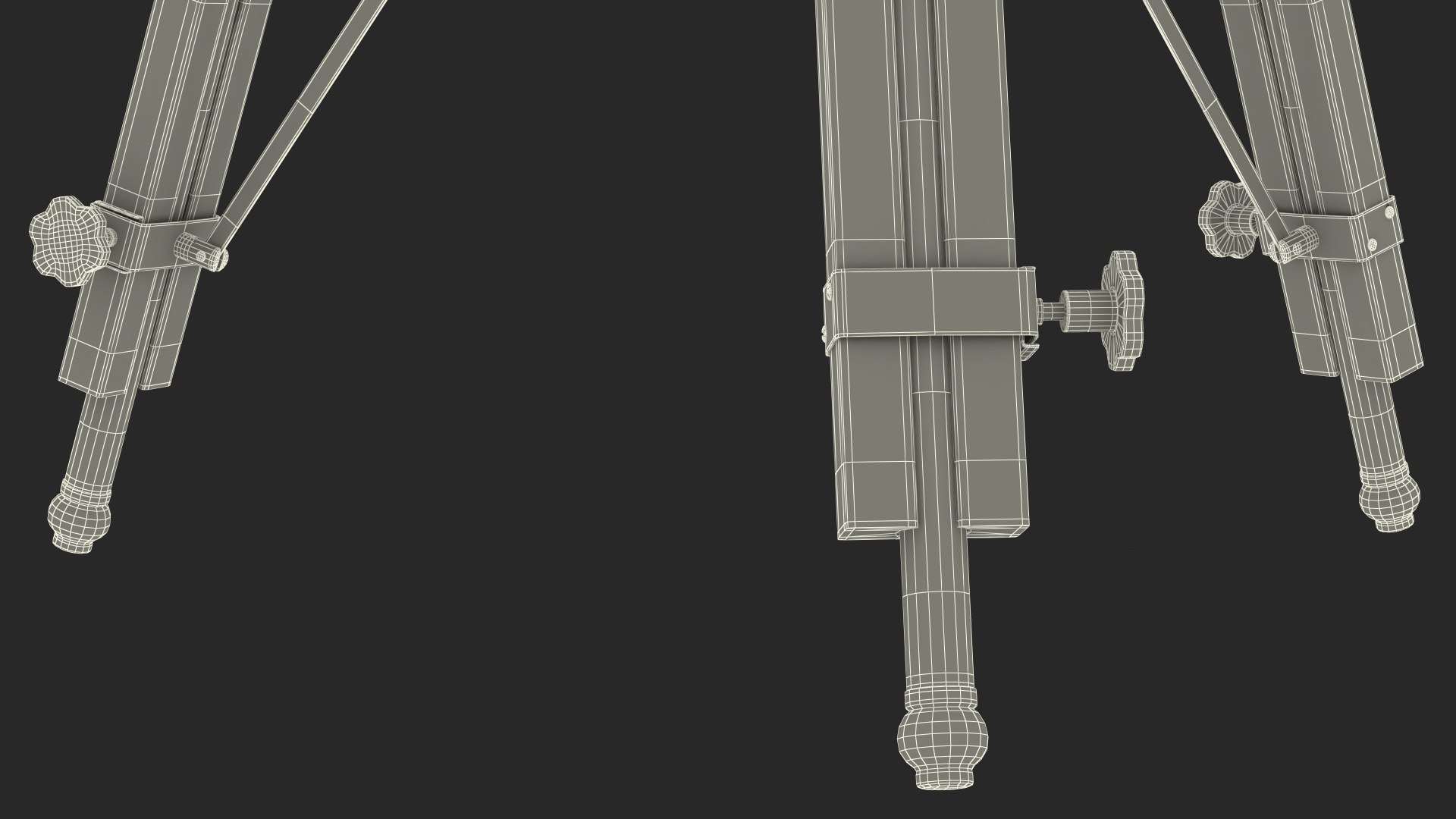 Retro Searchlight Lamp Wooden Tripod Rigged For Modo 3D Model ...