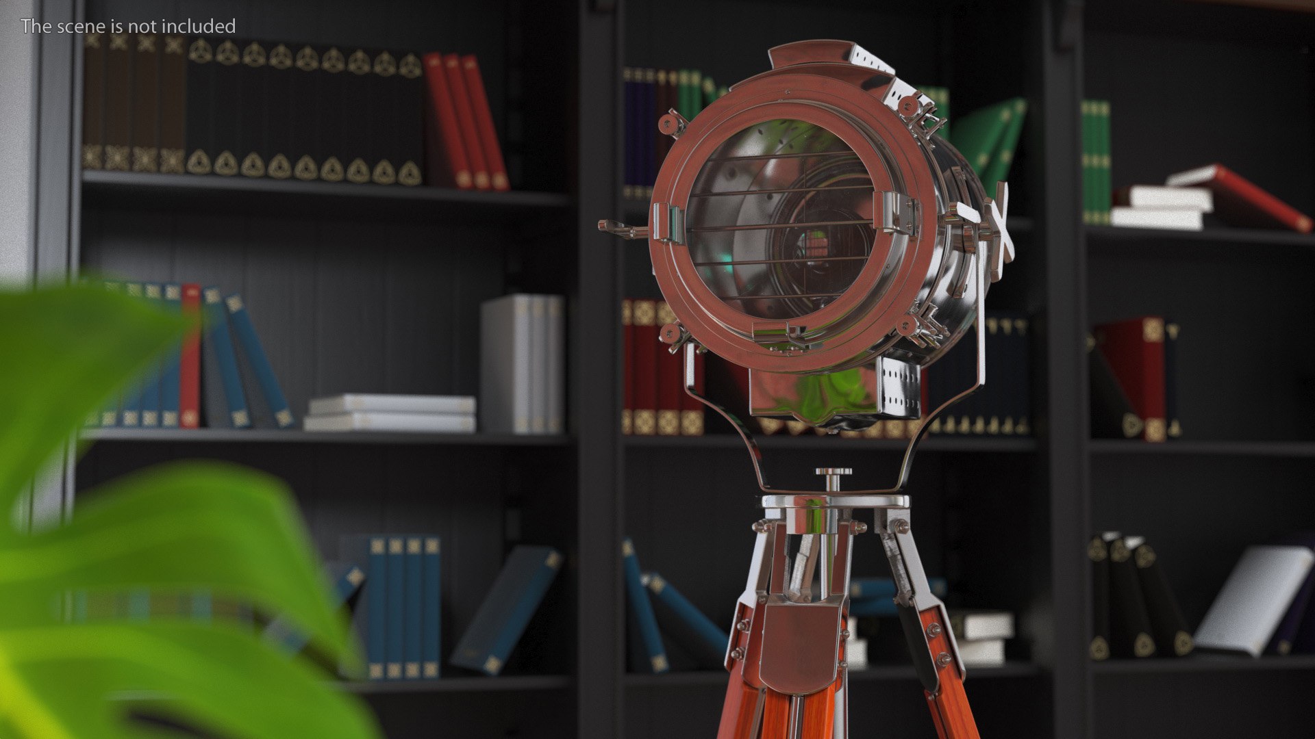 Retro Searchlight Lamp Wooden Tripod Rigged For Modo 3D Model ...