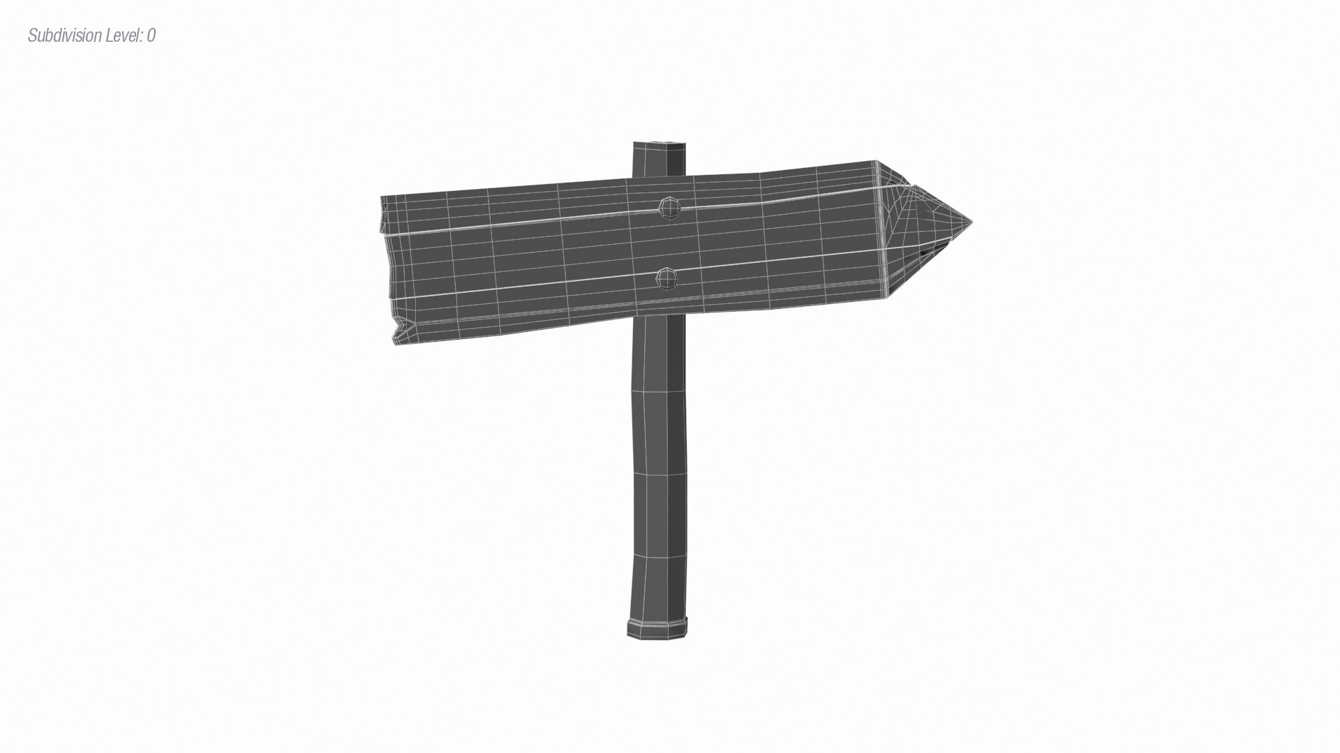3D Wooden Arrow Sign - TurboSquid 1614009