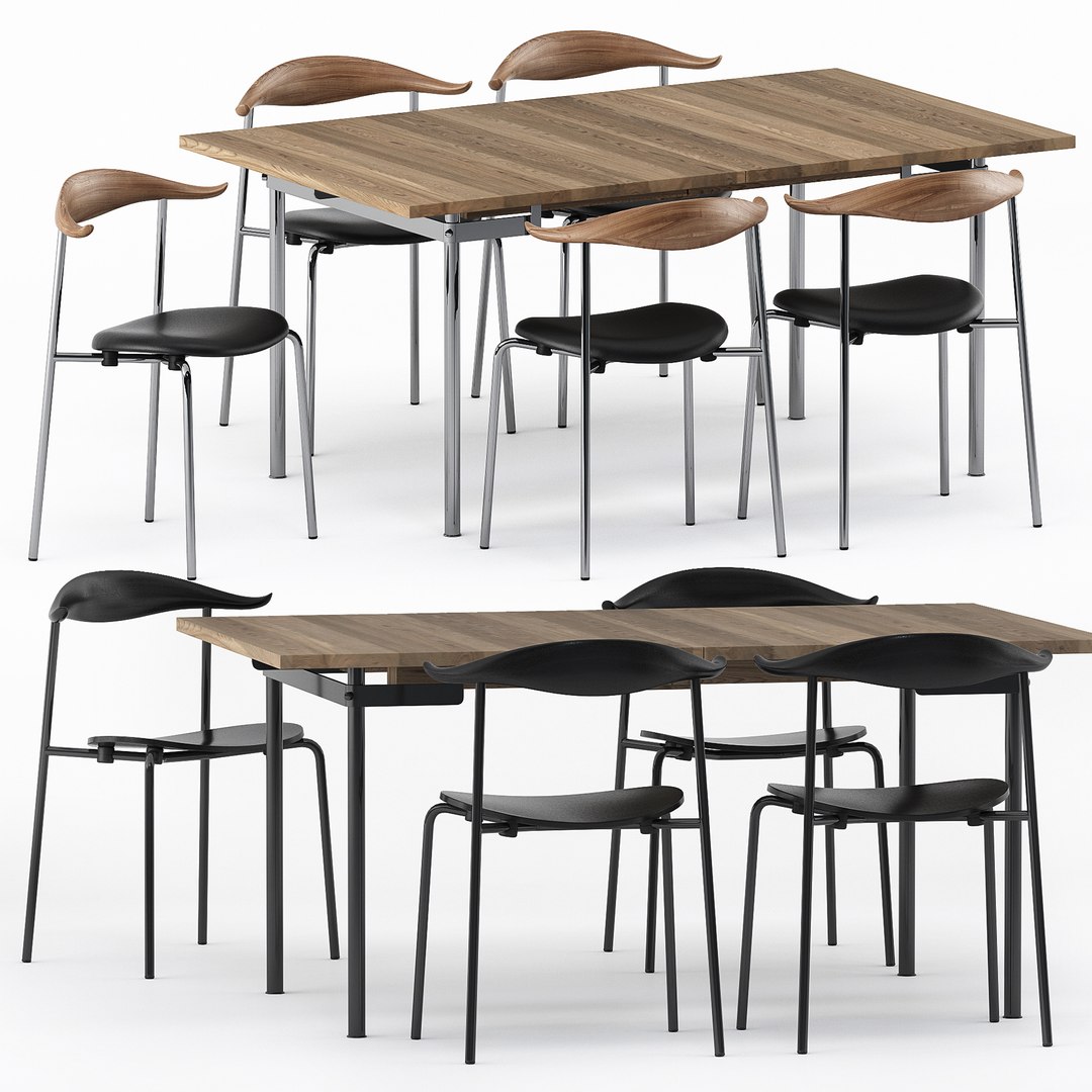 CH322 DINING TABLE And CH88P Chair 3D Model - TurboSquid 1800593