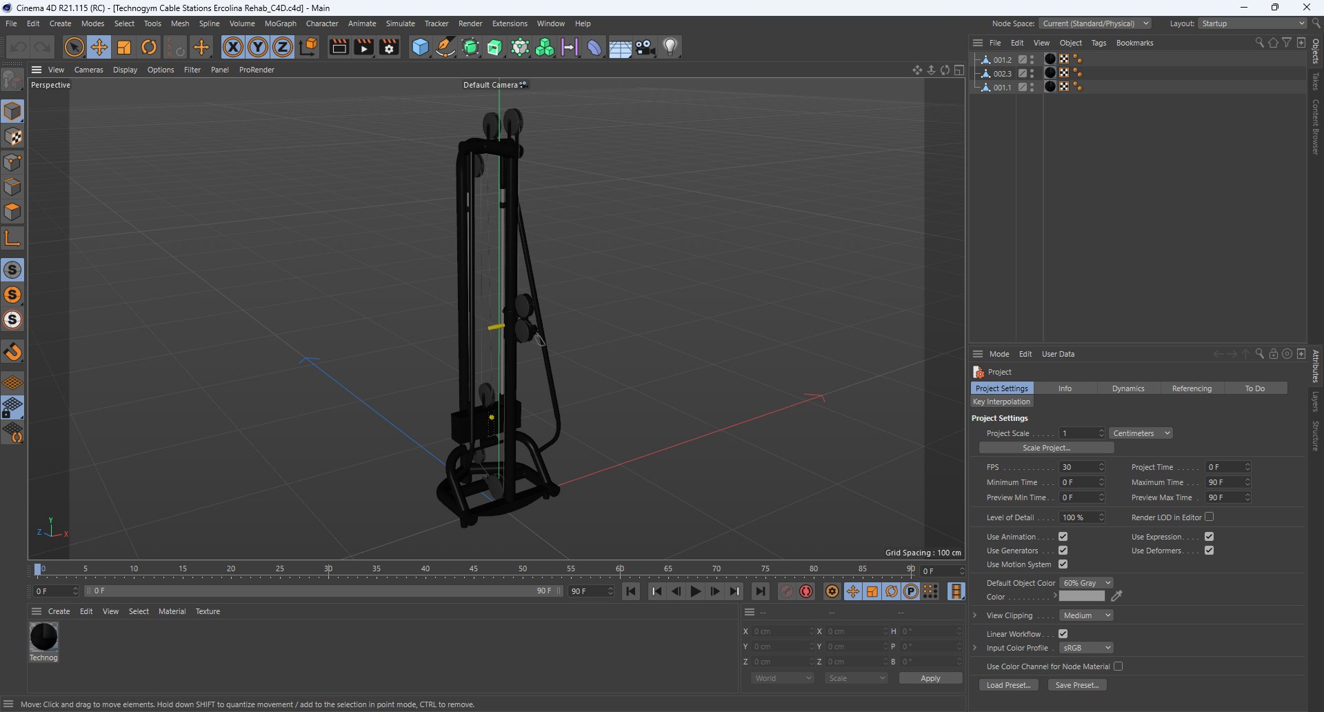 Technogym Cable Stations Ercolina Rehab Model - TurboSquid 2465457