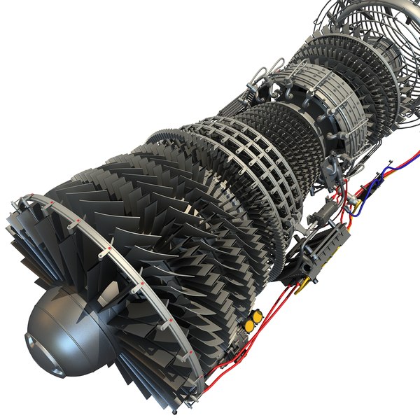 3D afterburning turbofan engine cutaway - TurboSquid 1245527