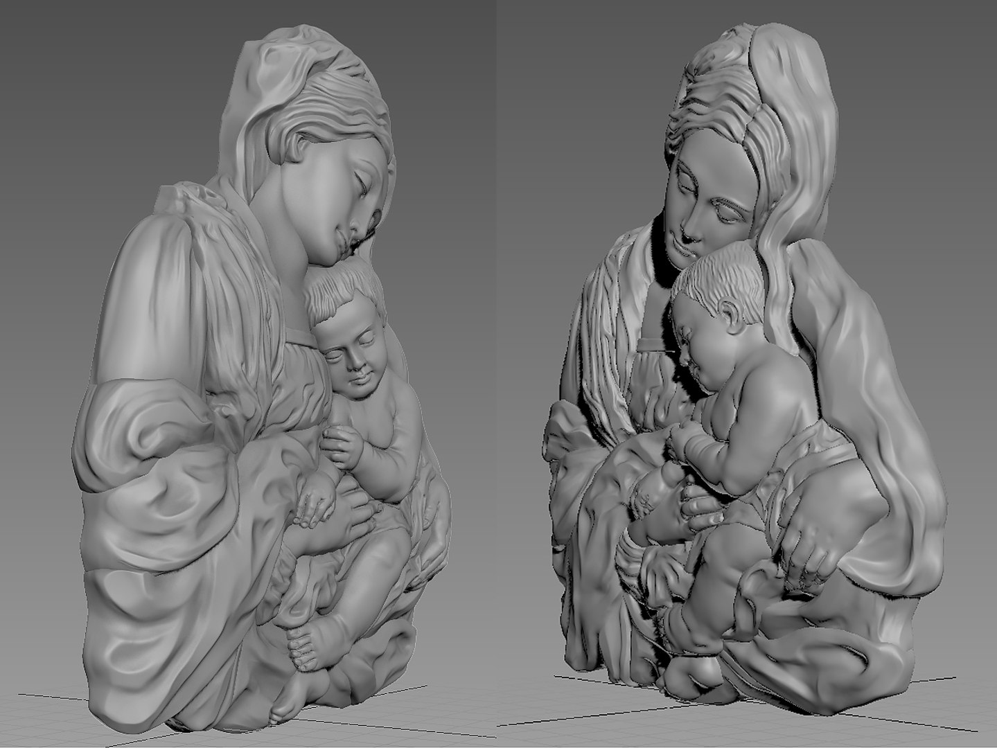 3D Virgin Mary Baby Jesus Model - TurboSquid 1302488
