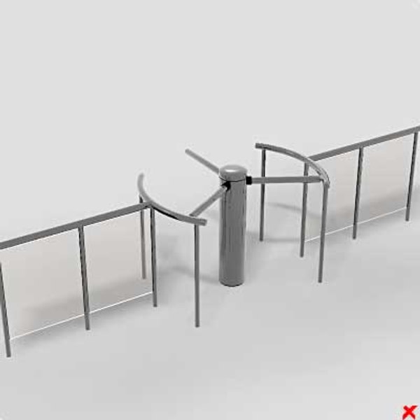 turnstile gate 3d model