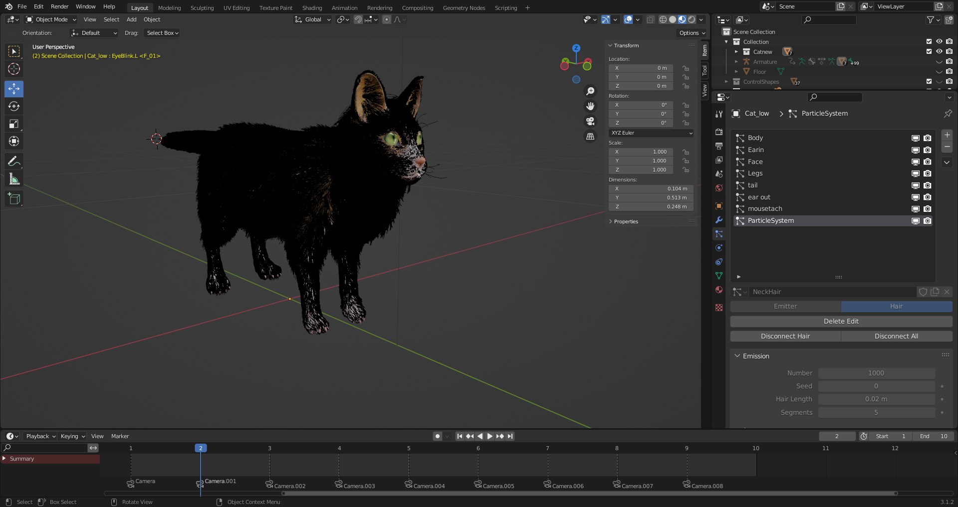 Fur Cat Calico V03 Rigged 3D - TurboSquid 1923258