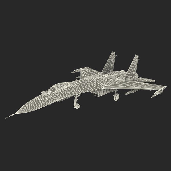 3d russian sukhoi su-35 fighter model