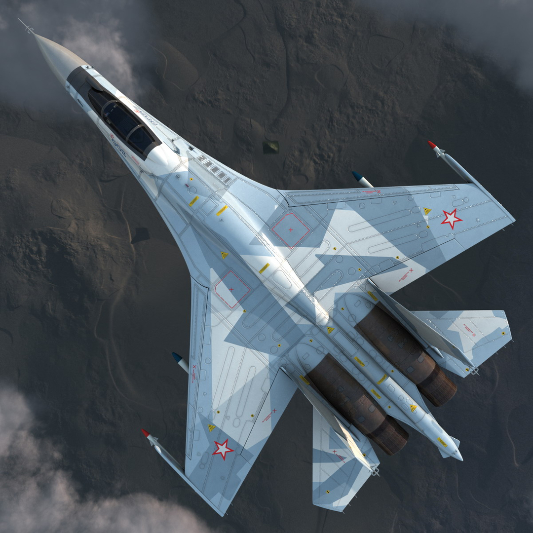 3d russian sukhoi su-35 fighter model