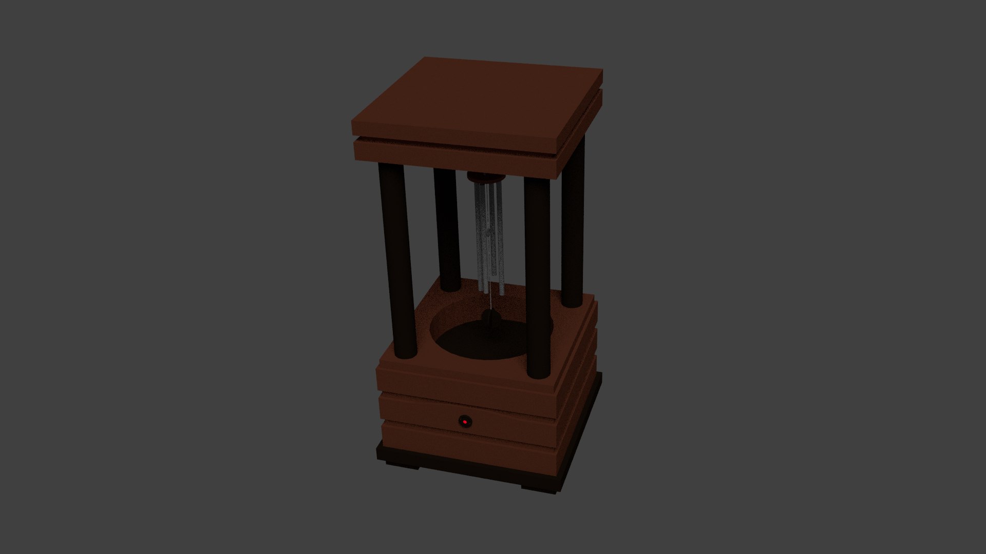 free classic wooden wind chime 3d model