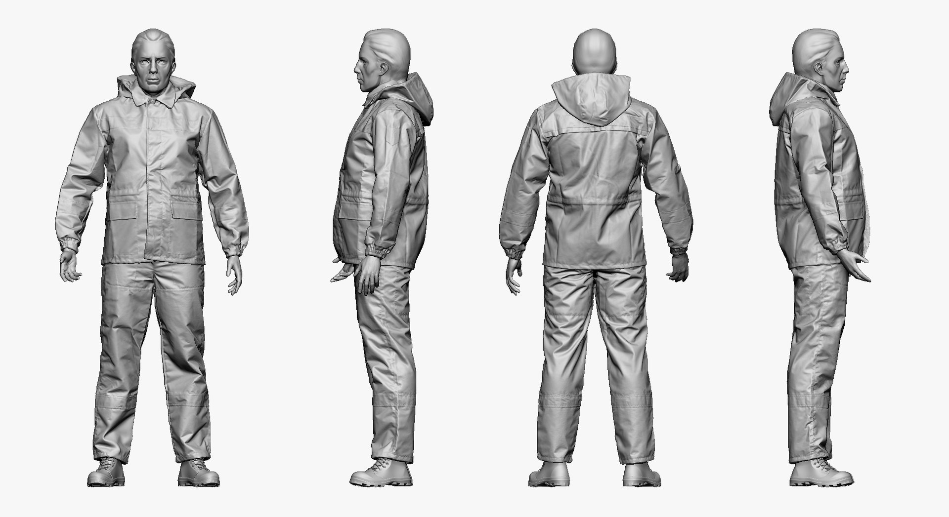 001157 engineering suit black white 3D model - TurboSquid 1734486