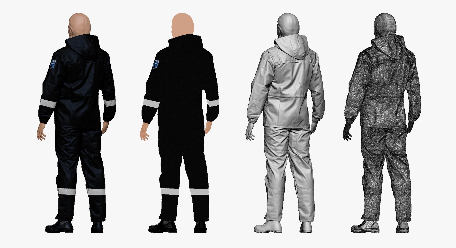 001157 engineering suit black white 3D model - TurboSquid 1734486