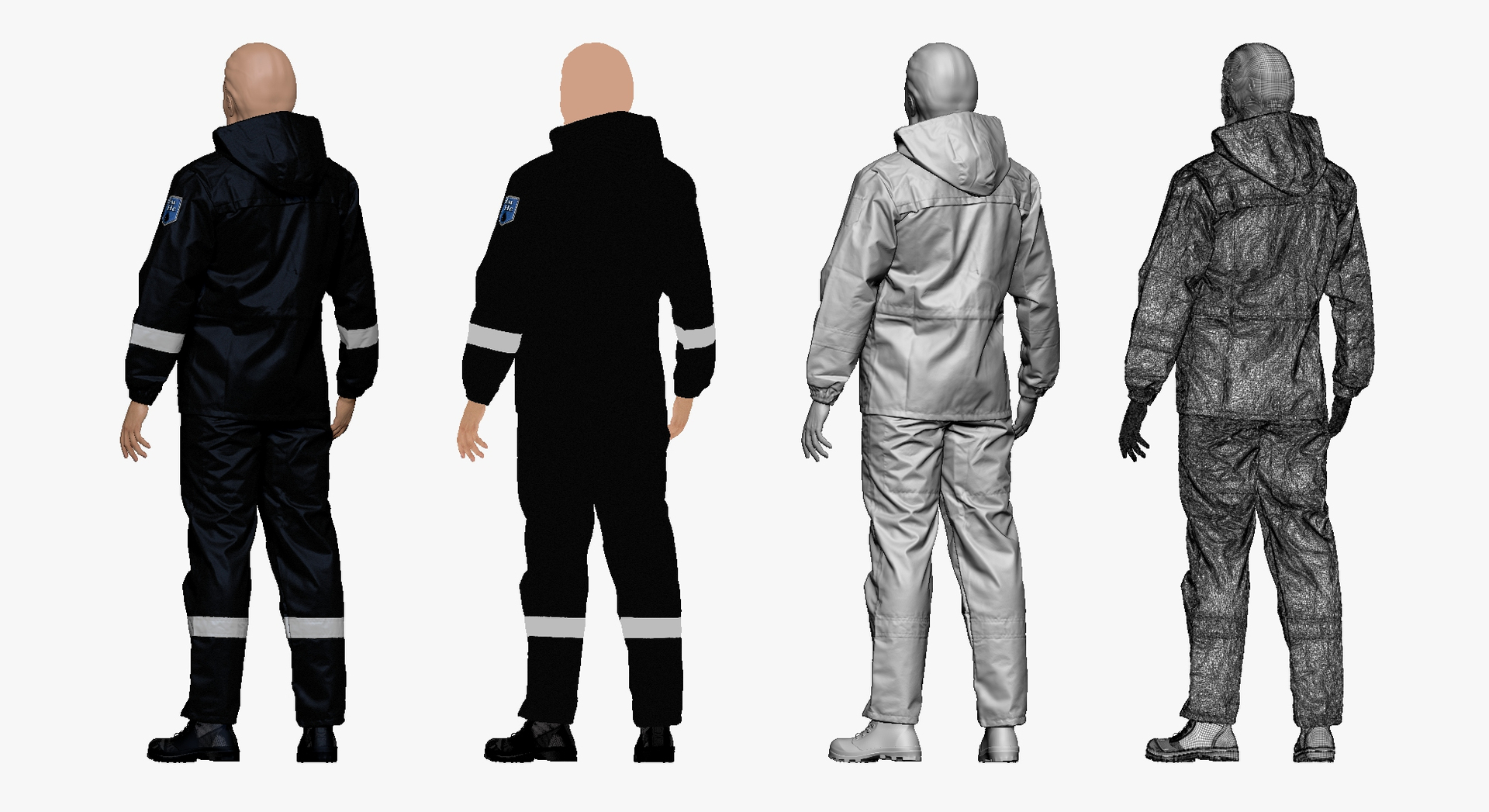 001157 engineering suit black white 3D model - TurboSquid 1734486