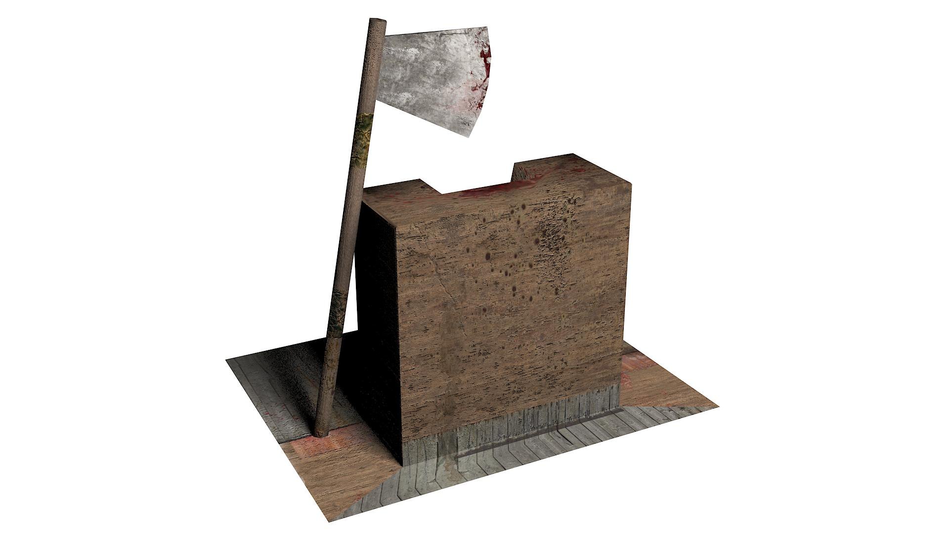 Executioner Axe And Block- Low Poly 3D - TurboSquid 1732628