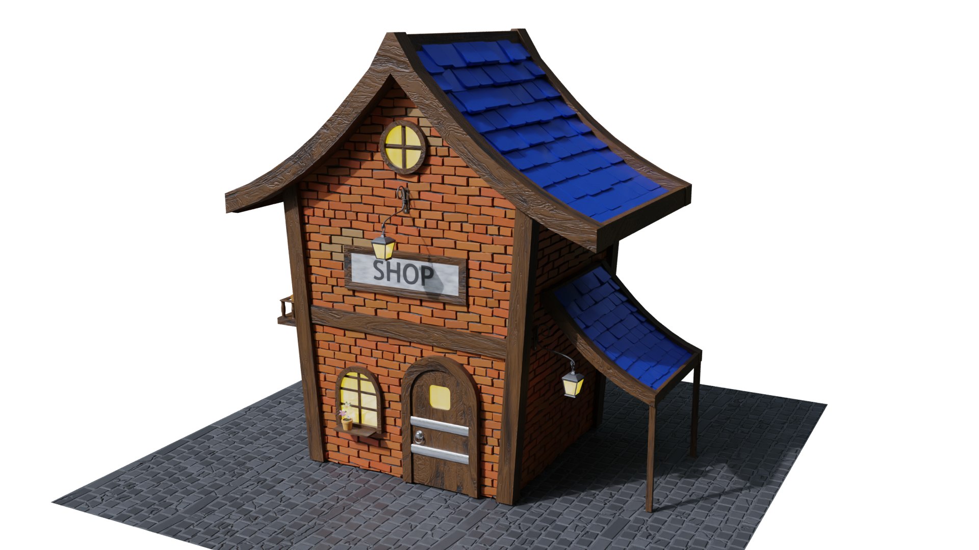 Fantasy ShopStore Building 3D Model - TurboSquid 1834781