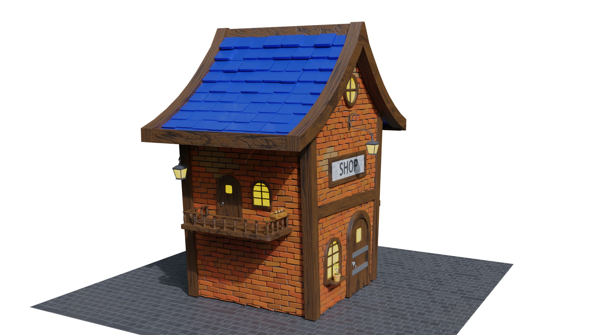 Fantasy ShopStore Building 3D Model - TurboSquid 1834781