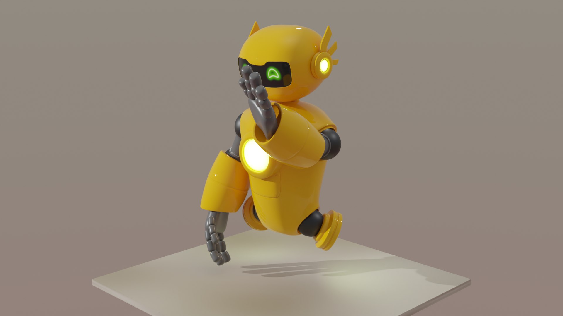 Yellow Robot Model - TurboSquid 2208380