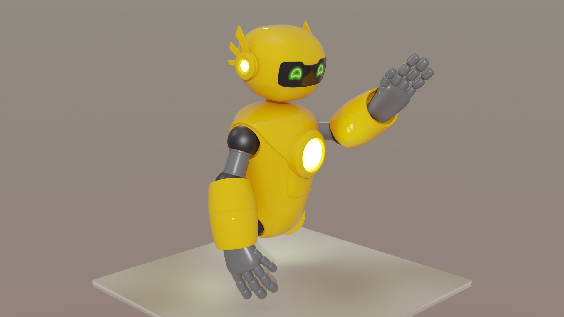 Yellow Robot Model - TurboSquid 2208380