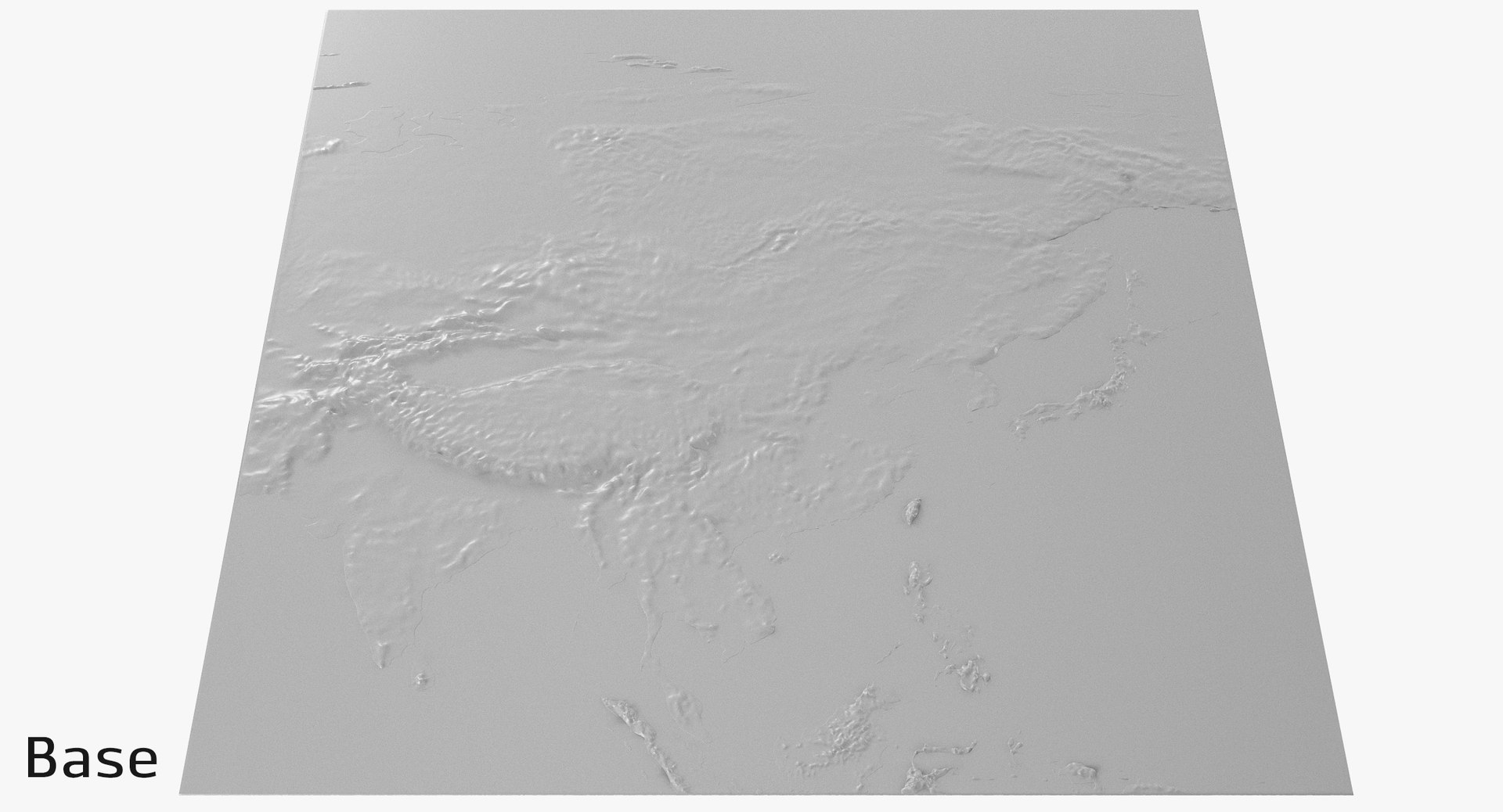 Central Asia Topographic Map 3D Model - TurboSquid 2323298