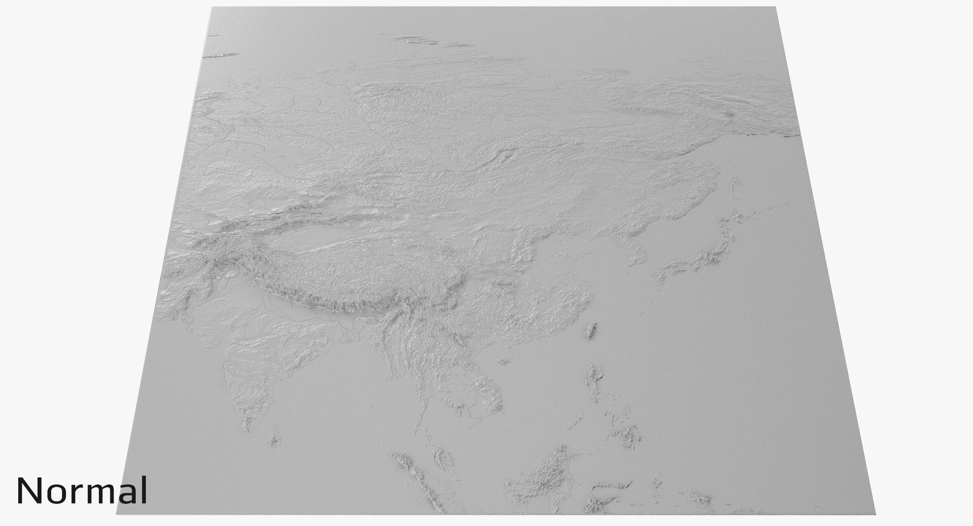 Central Asia Topographic Map 3D Model - TurboSquid 2323298