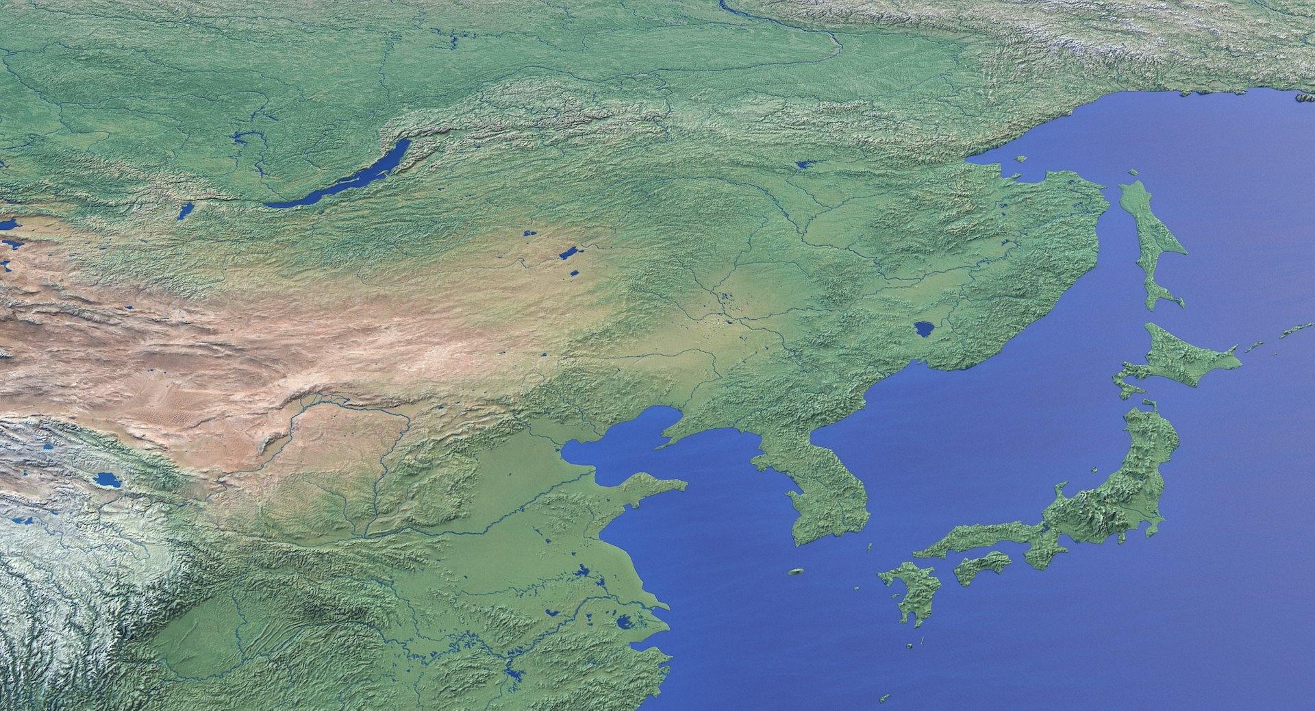 Central Asia Topographic Map 3D Model - TurboSquid 2323298