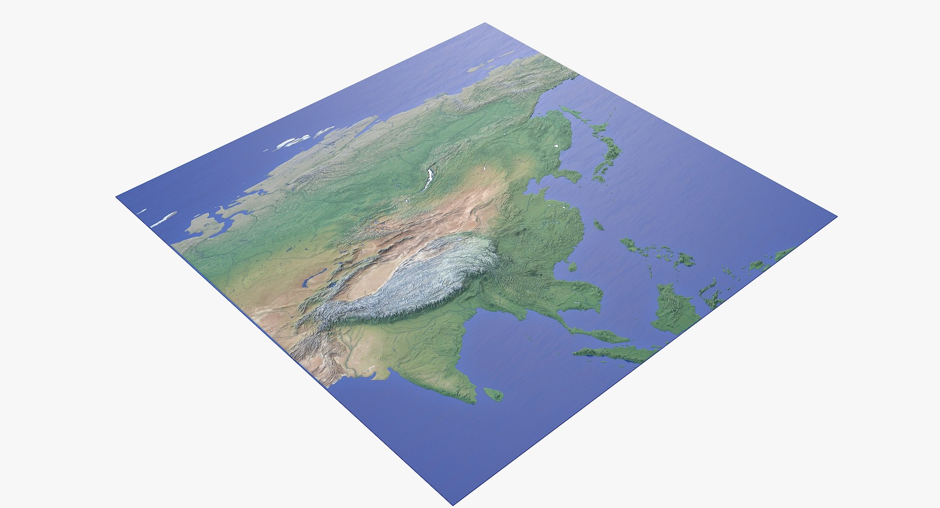 Central Asia Topographic Map 3D Model - TurboSquid 2323298
