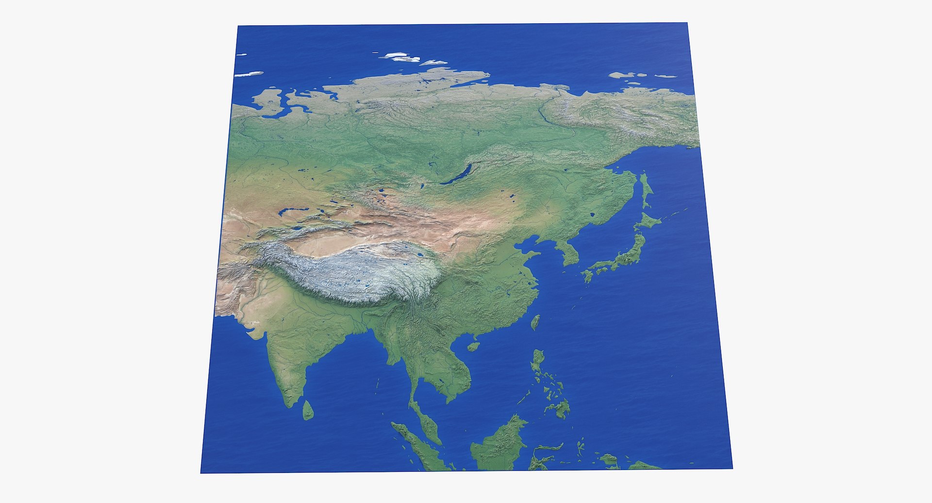 Central Asia Topographic Map 3D Model - TurboSquid 2323298