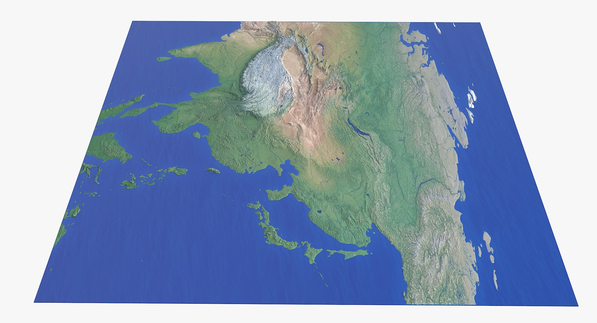 Central Asia Topographic Map 3D Model - TurboSquid 2323298