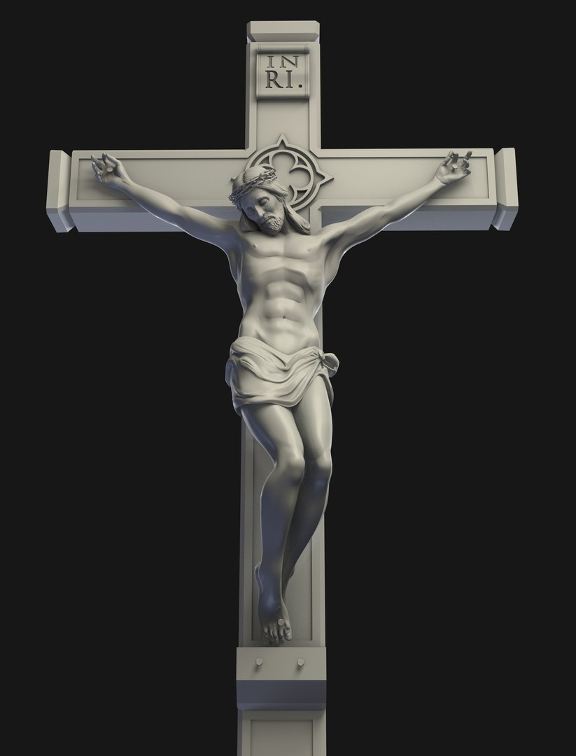 Statue Jesus Christ Cross 3D Model - TurboSquid 1396871