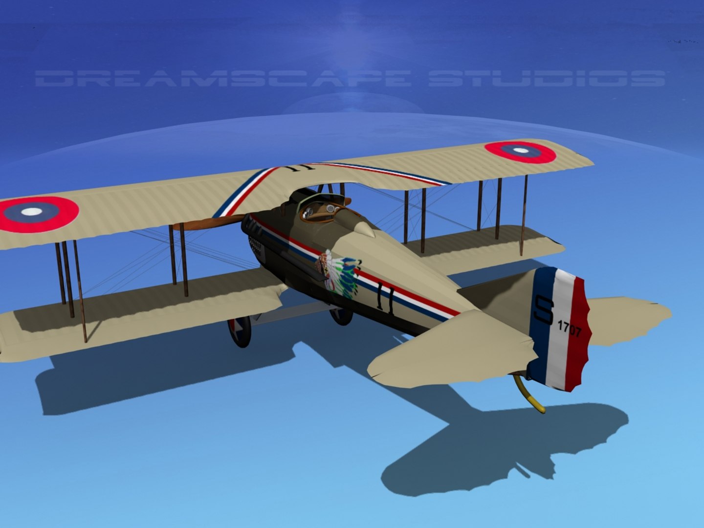 Spad Xiii Xii Fighters 3d Model