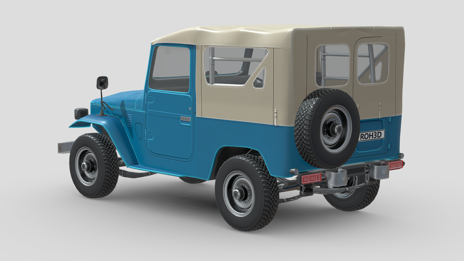 modelo 3d Low Poly Car - Toyota Land Cruiser J40 1979 - TurboSquid 2087526