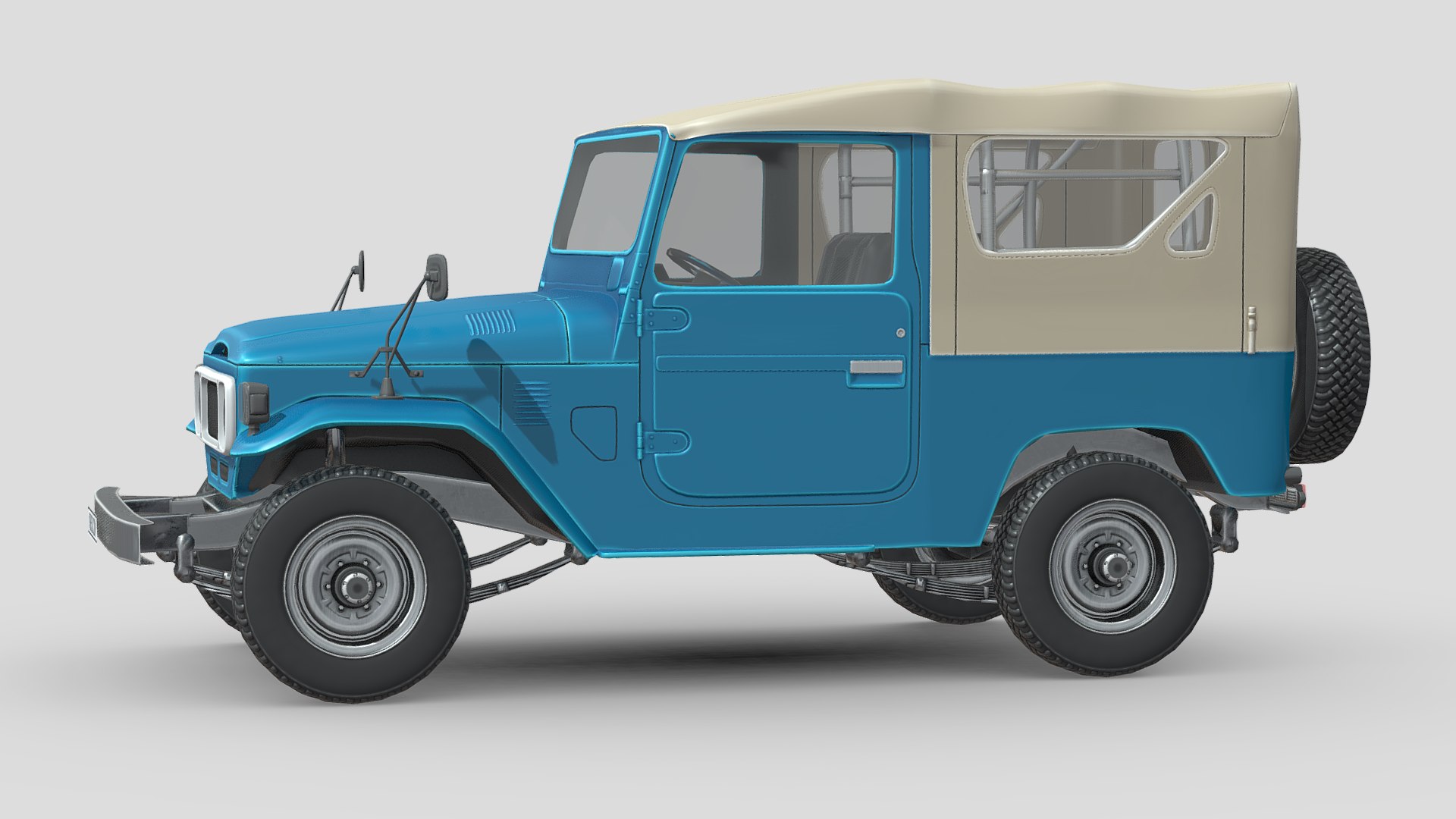 Low Poly Car - Toyota Land Cruiser J40 1979 3D Model - TurboSquid 2087526