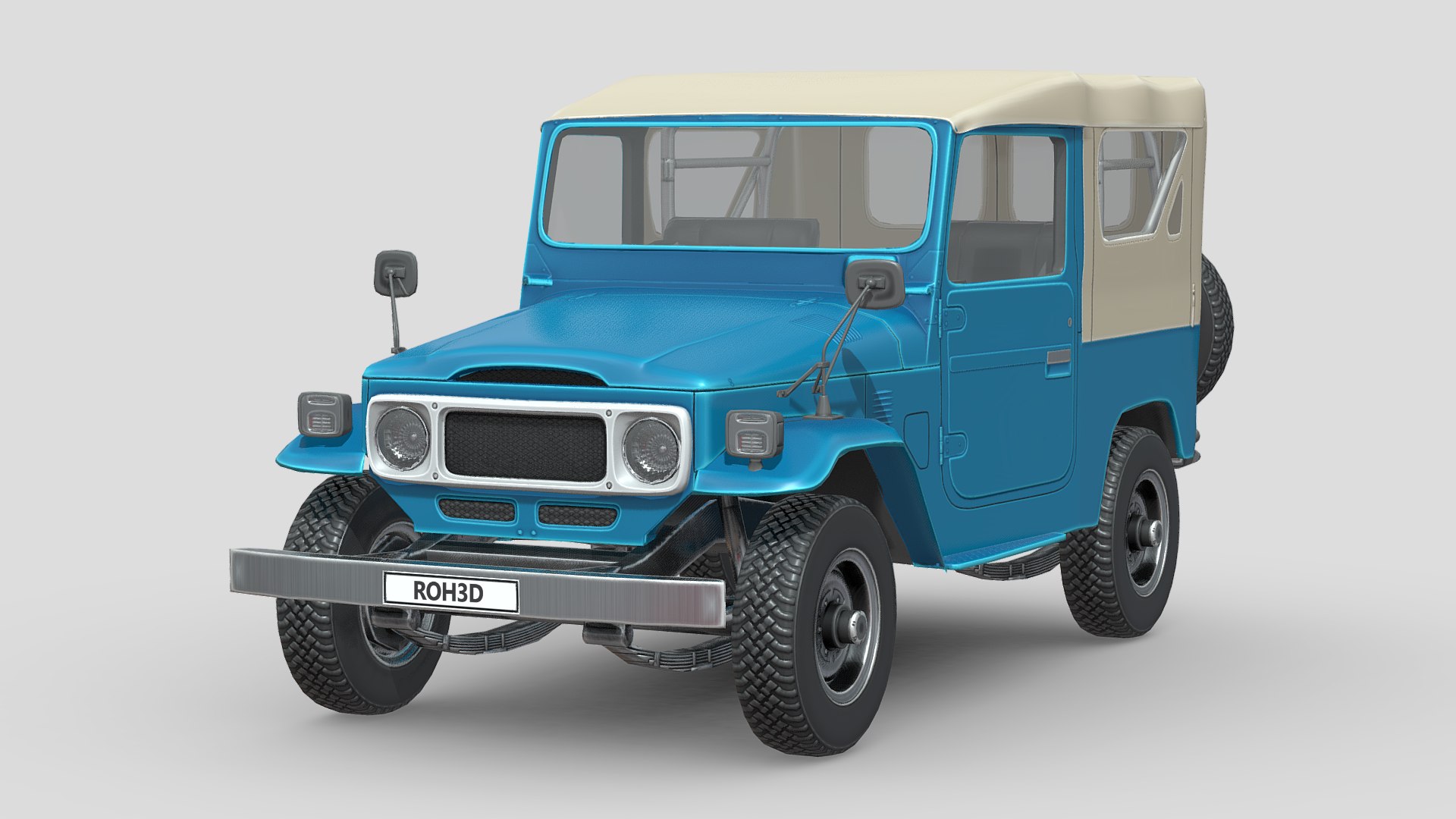 Low Poly Car - Toyota Land Cruiser J40 1979 3D Model - TurboSquid 2087526