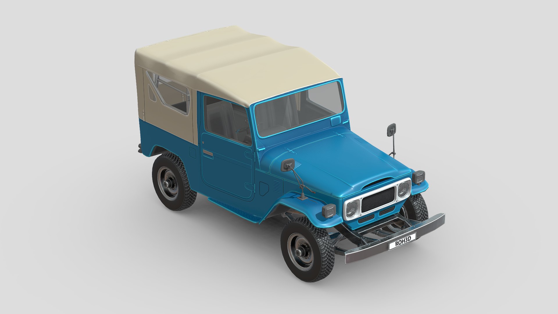 Low Poly Car - Toyota Land Cruiser J40 1979 3D Model - TurboSquid 2087526