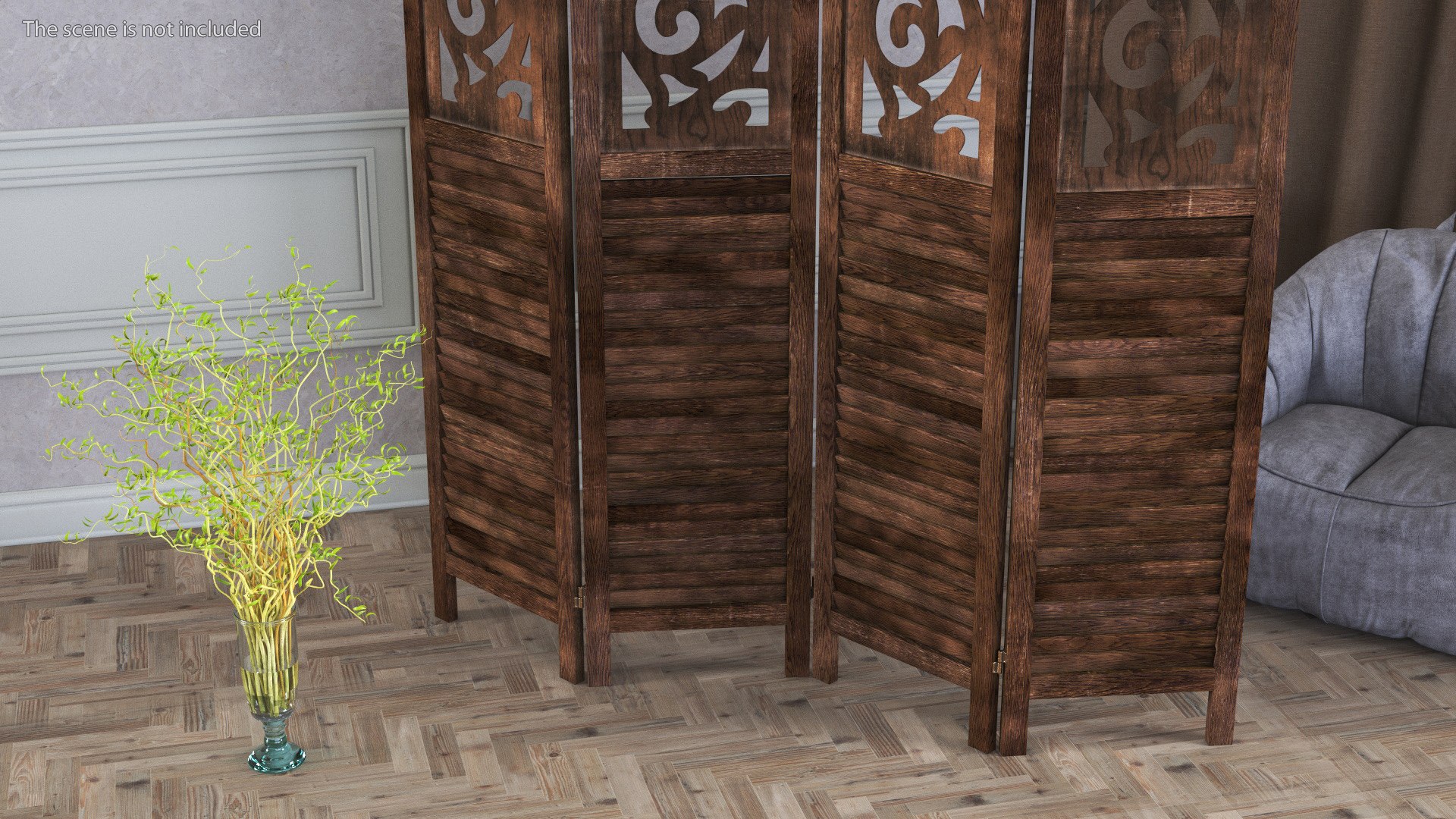 Panel Solid Wood Folding Room Divider 3D - TurboSquid 2128398