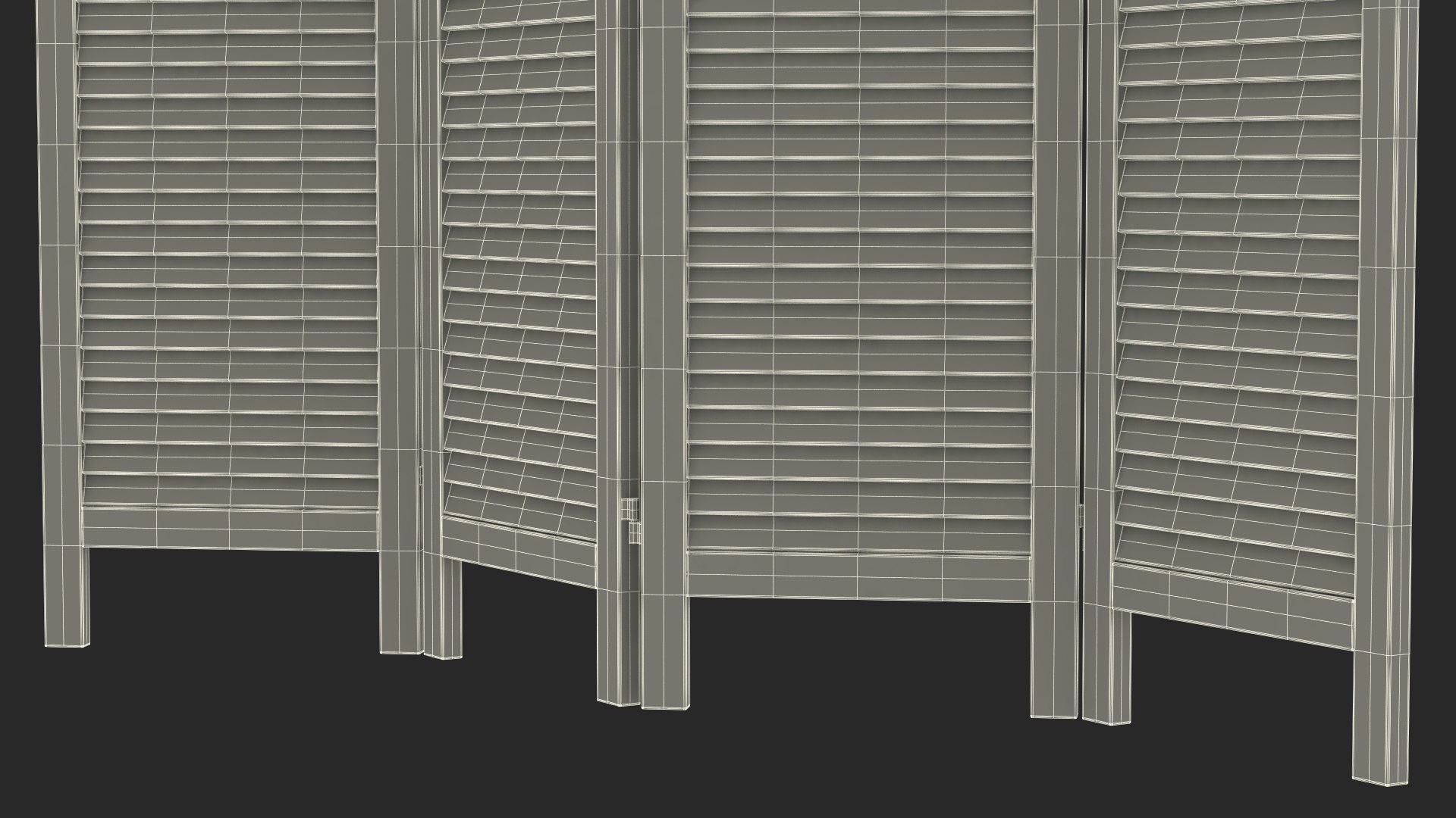 Panel Solid Wood Folding Room Divider 3D - TurboSquid 2128398