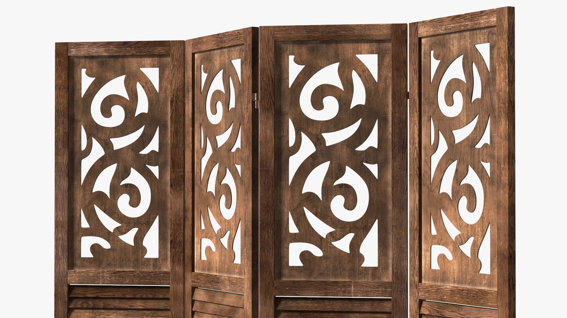 Panel Solid Wood Folding Room Divider 3D - TurboSquid 2128398