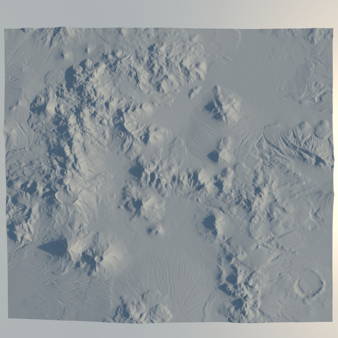 3d Model Of Volcano Landscape 2