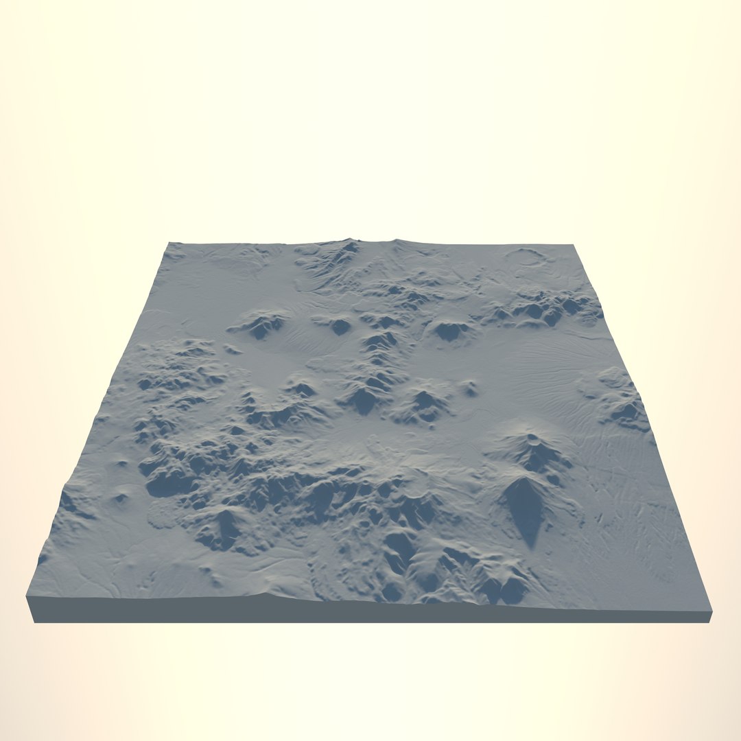 3d Model Of Volcano Landscape 2