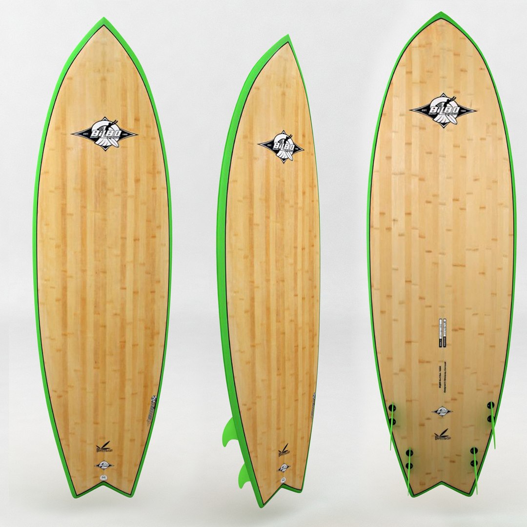Surfboard Wood Green Board Max
