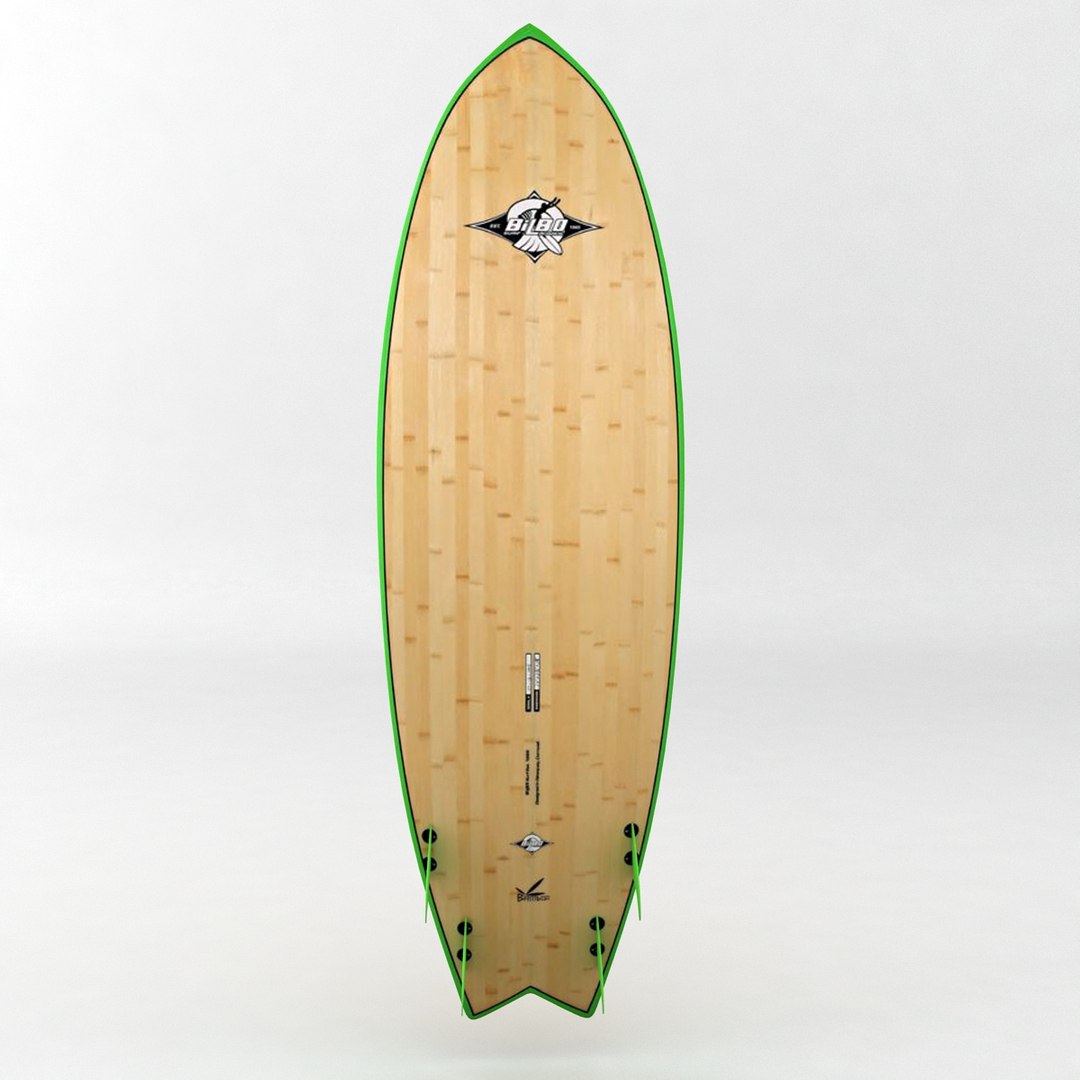 Surfboard Wood Green Board Max