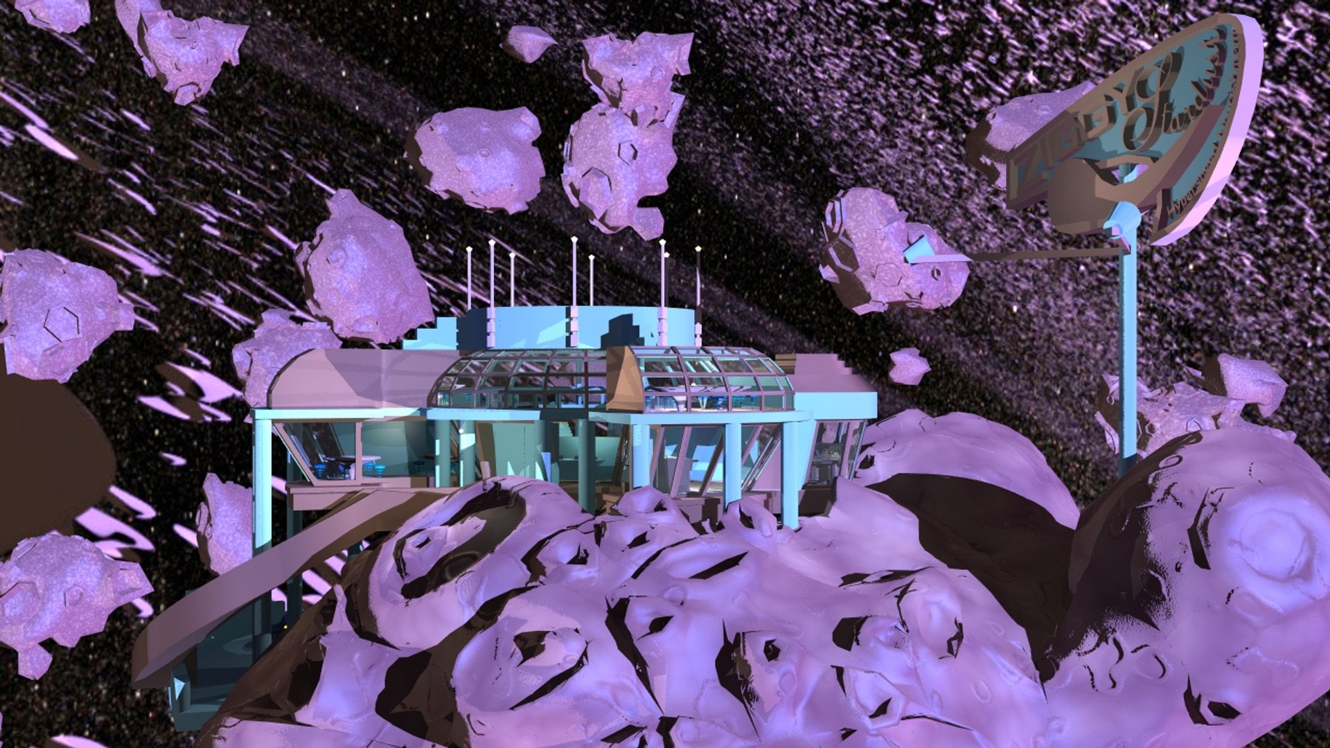 3d Scifi Diner Space Ship Model