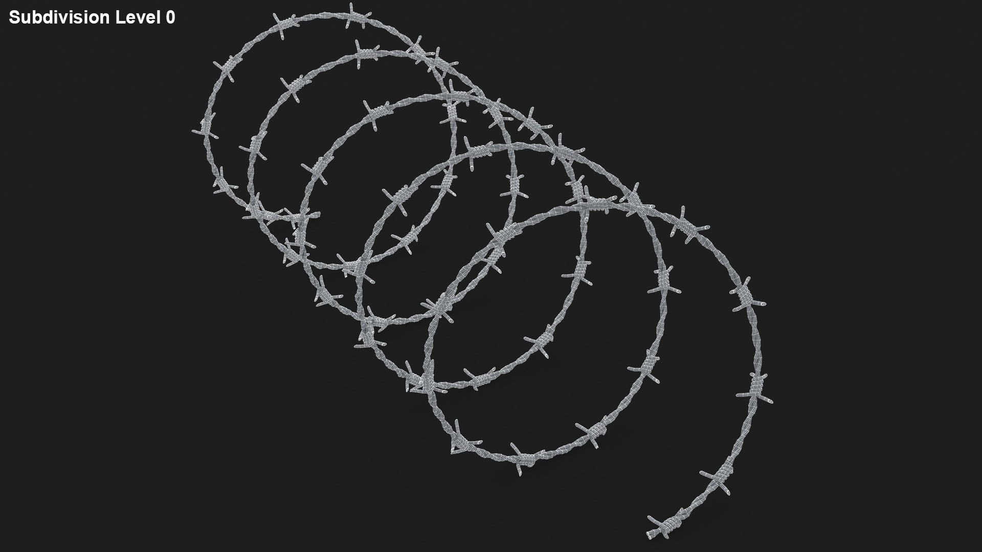 3D Realistic Barbed Wire Model - TurboSquid 1487570