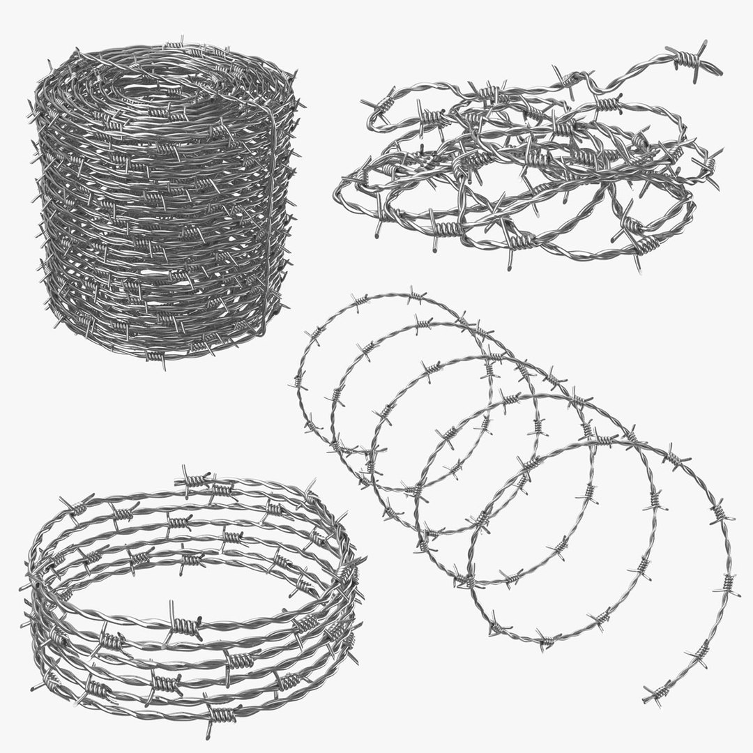 3D Realistic Barbed Wire Model - TurboSquid 1487570