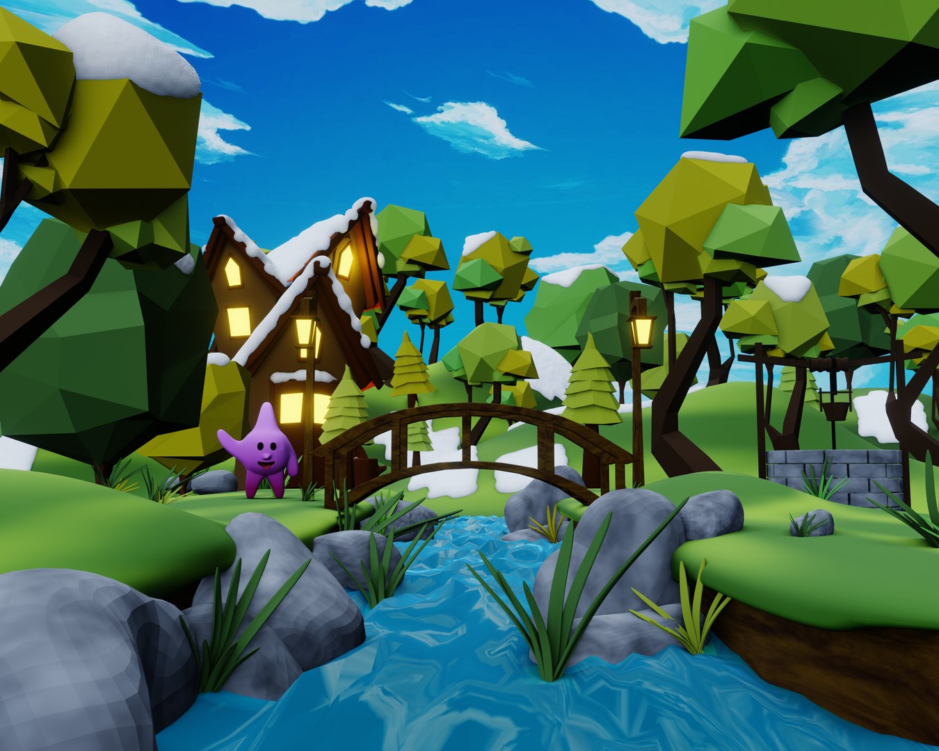 Low Poly Landscape 3D Model - TurboSquid 2050206