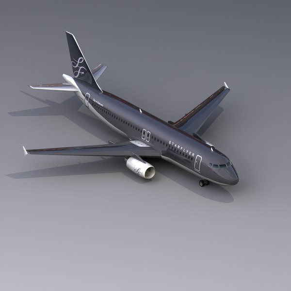 3d model of airbus a320 starflyer fly