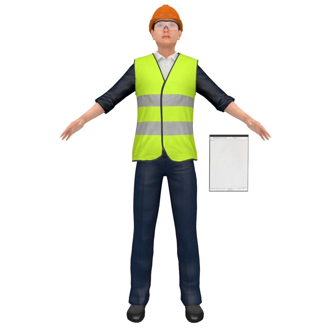 Female Engineer 3D Model - TurboSquid 1356274