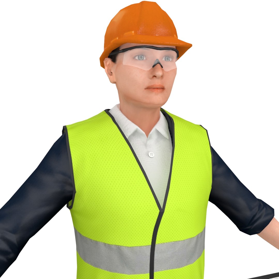Female Engineer 3D Model - TurboSquid 1356274